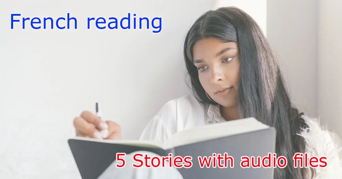 French reading practice for beginners - 5 short stories
